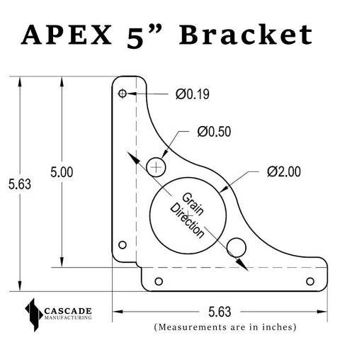 APEX Shelf Brackets - Stainless Steel – Cascade Manufacturing