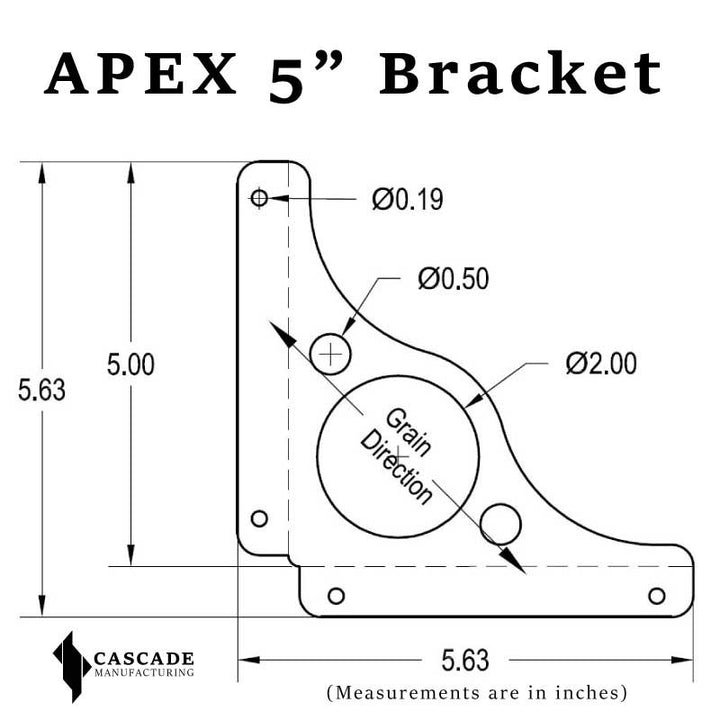 APEX Shelf Brackets - Stainless Steel – Cascade Manufacturing