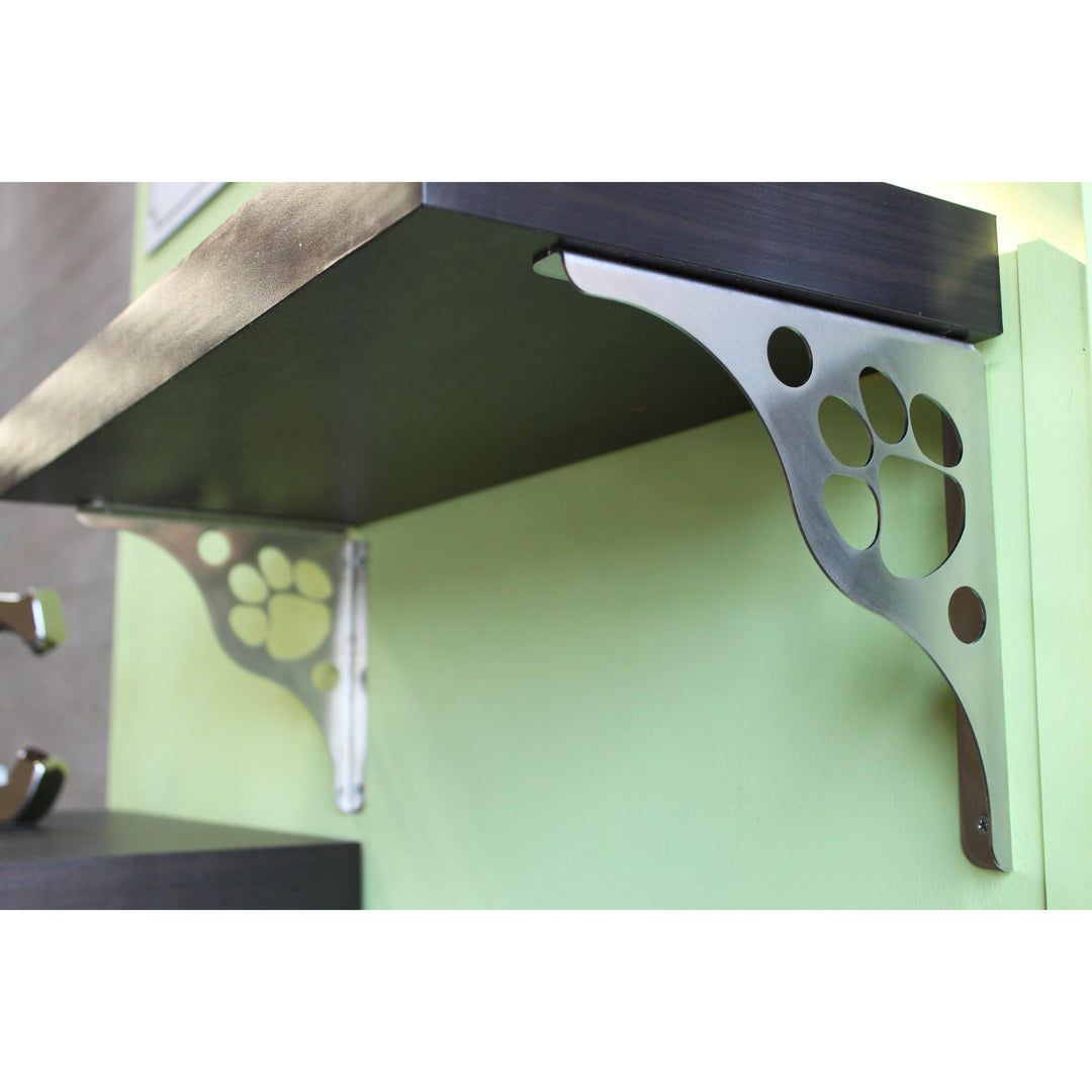 Dog Paw Stainless Steel Shelf Bracket with extra holes -Helping Animal ...