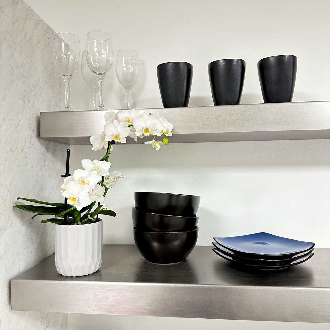 Stainless Steel Floating Shelf 8" Deep for Kitchen, Bathroom and Home ...