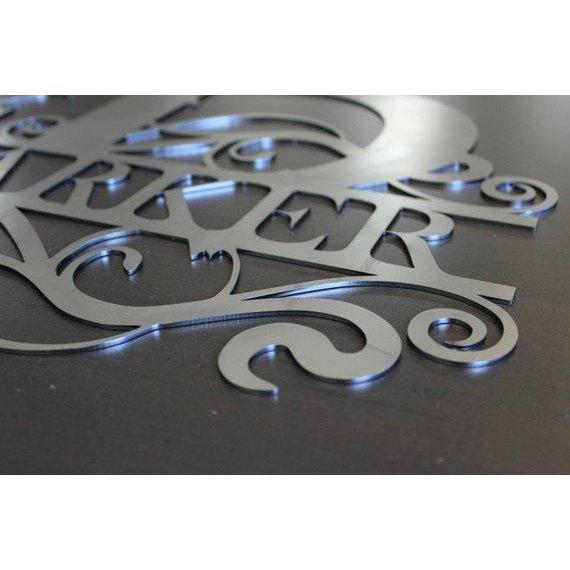 Metal Monogram Family Name Sign – Cascade Manufacturing